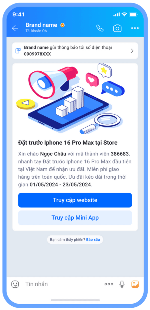 Zalo Notification Service | Gửi Tin Nhắn Thông Báo Trên Zalo OA